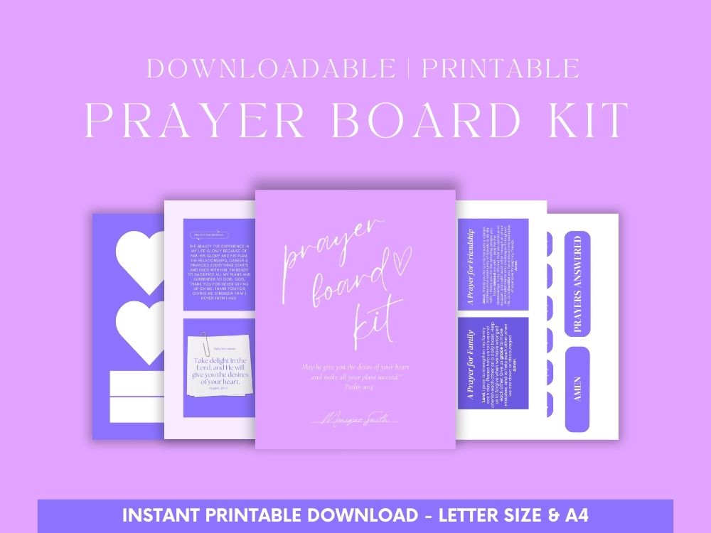 Purple Prayer Board Kit - Printable 2026 - Monique Smith